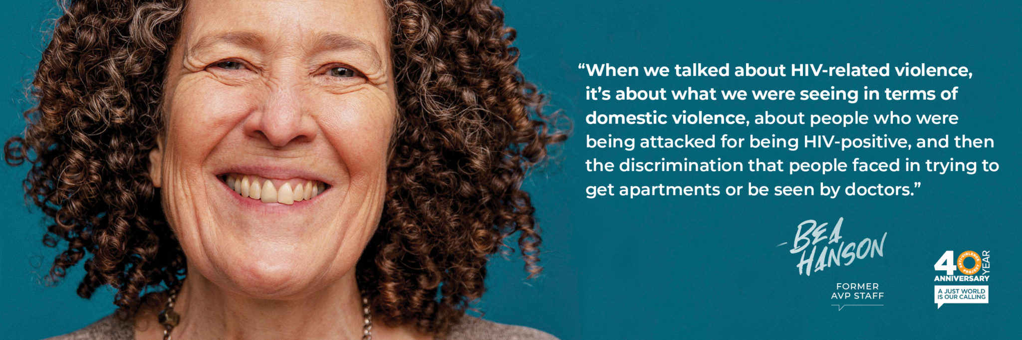 40 Change Makers: Bea Hanson - NYC Anti-Violence Project